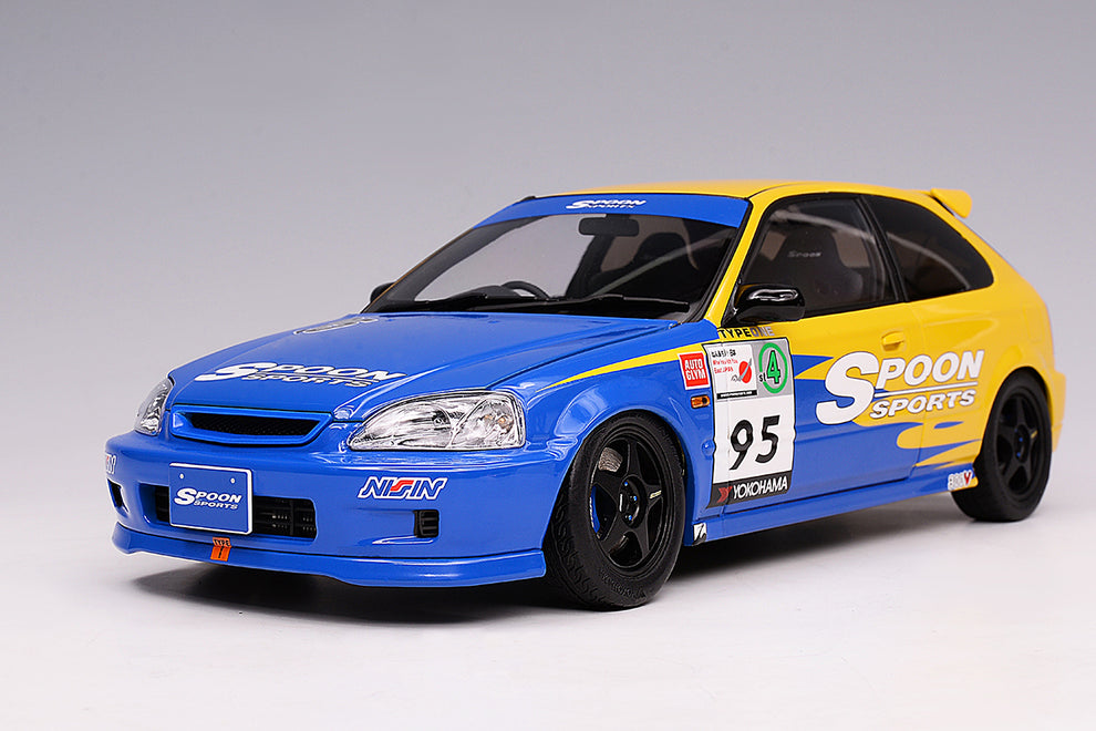 1/18 Motorhelix Honda Civic Type R EK9 Spoon Livery Yellow Blue JDM Di ...