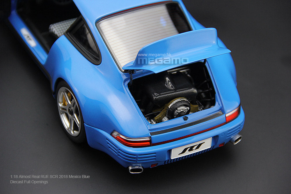 1/18 Almost Real RUF SCR CRT Porsche 911 Mexico Blue Blossom Yellow Gr ...