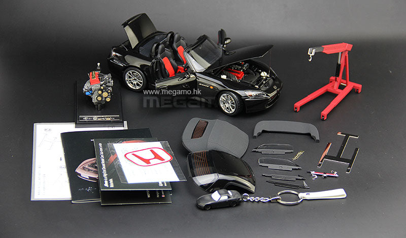 1/18 Motorhelix Honda S2000 AP2 JDM Diecast Full Open with Engine Mode ...
