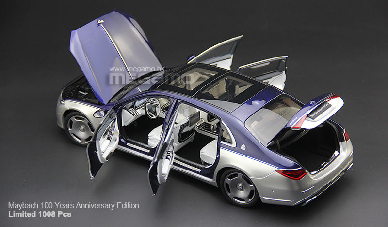 1/18 Almost Real Mercedes-Maybach S680 W223 Z223 Blue Silver 2 Tones 4 ...