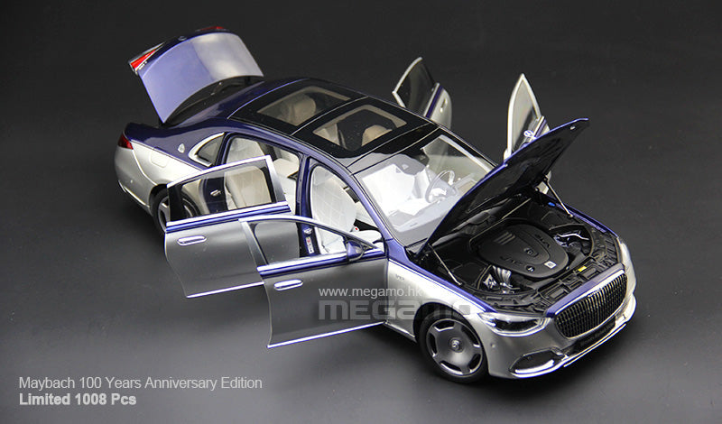 1/18 Almost Real Mercedes-Maybach S680 W223 Z223 Blue Silver 2 Tones 4 ...