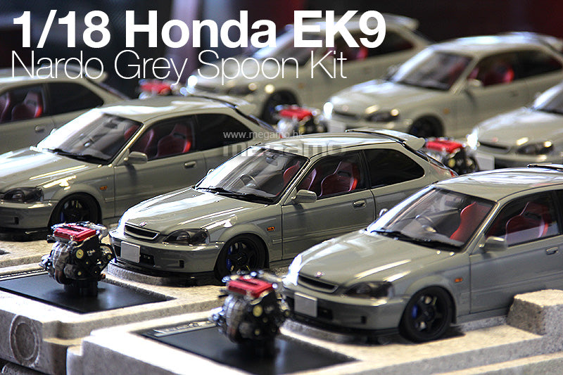 1/18 Motorhelix Honda Civic Type R EK9 JDM Diecast Full Open with Engi ...