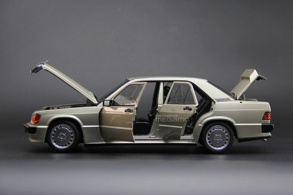 1/18 Norev Mercedes-Benz 190E 2.3-16 W201 Smoke Silver 1984 Diecast Fu ...