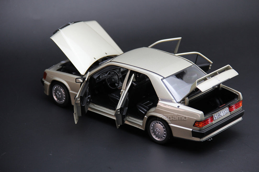 1/18 Norev Mercedes-Benz 190E 2.3-16 W201 Smoke Silver 1984 Diecast Fu ...